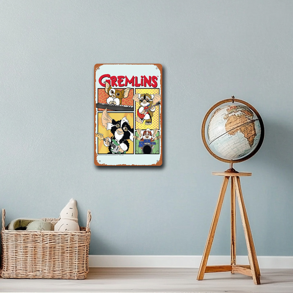 Gremlins Band Frameless Metal Tin Sign Vintage - Temu