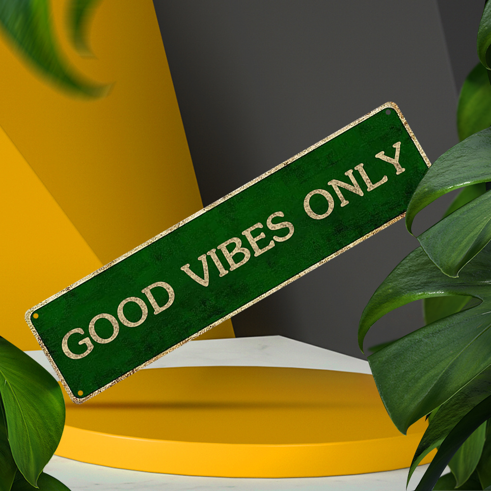 aluminum decorative sign positive energy motto wall art - Temu