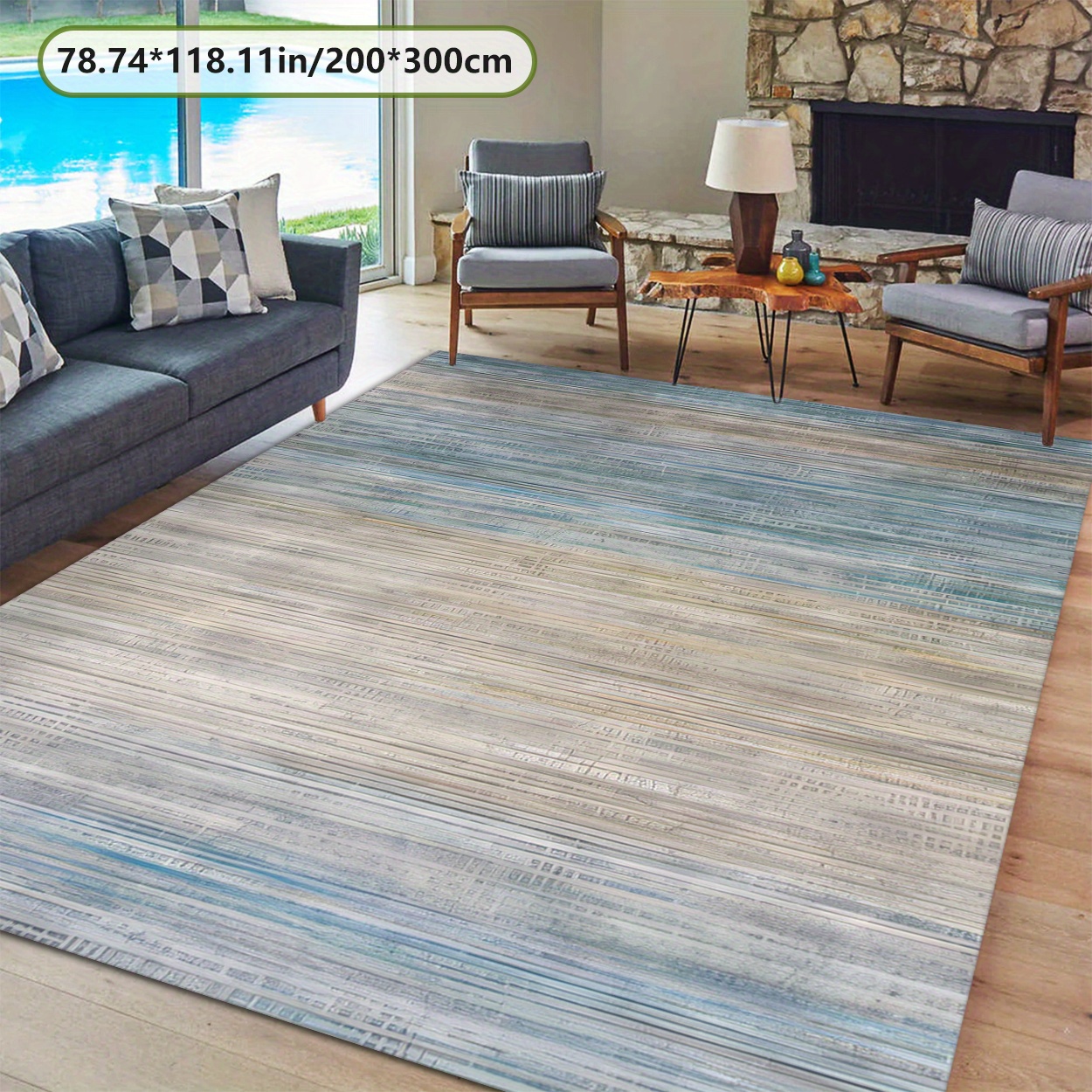 พรมพื้นที่ Luxe Velvet Gradient นุ่ม กันลื่น - Temu Thailand