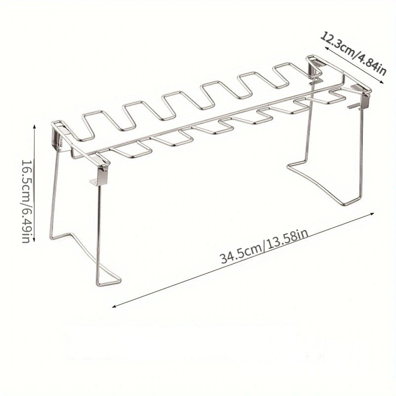 Stainless Steel 12 slot Folding Chicken Leg Rack Bbq Grill - Temu