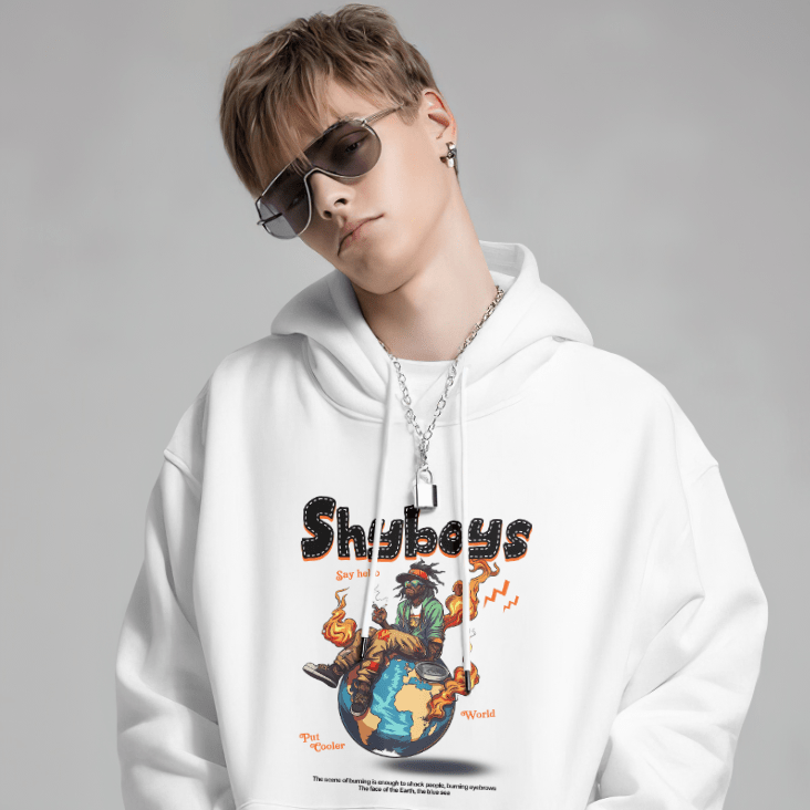 ฮู้ดดี้ผู้ชายแบบ ๆ ซับขนแกะ ลาย Tomahawk - Temu Thailand