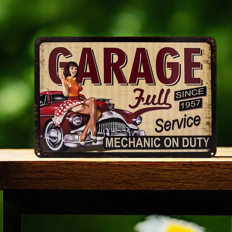 Vintage Route 66 Pin Girl Metal Sign Classic - Temu