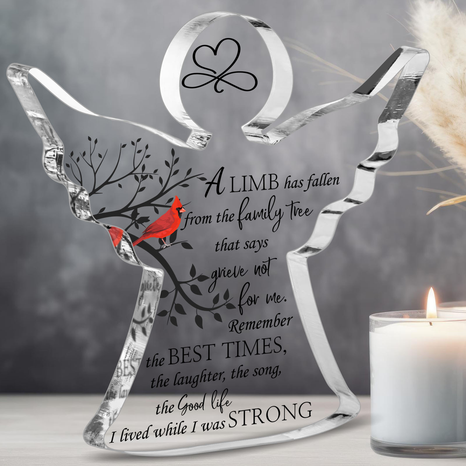 Acrylic Angel Memorial Centerpiece Versatile Bereavement - Temu Australia
