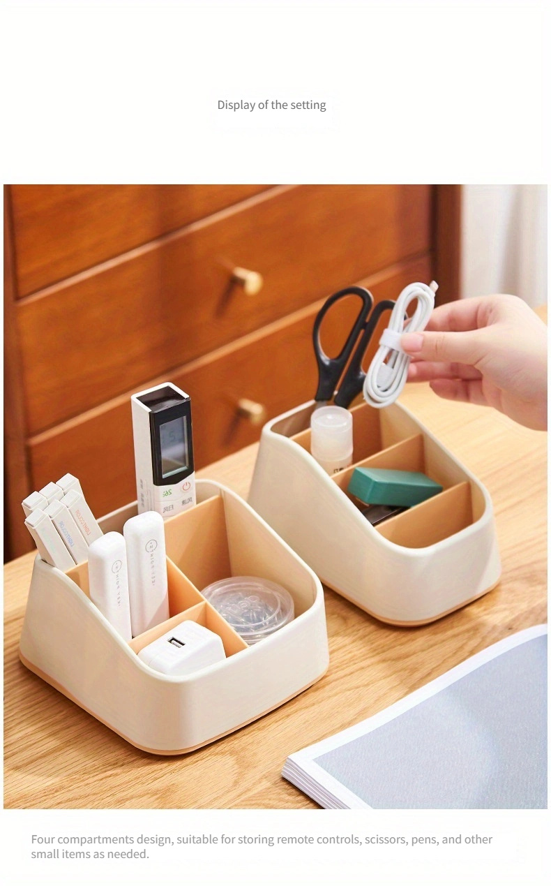 Plastic Desk Organizer Set Stationery Cosmetics Portable - Temu United