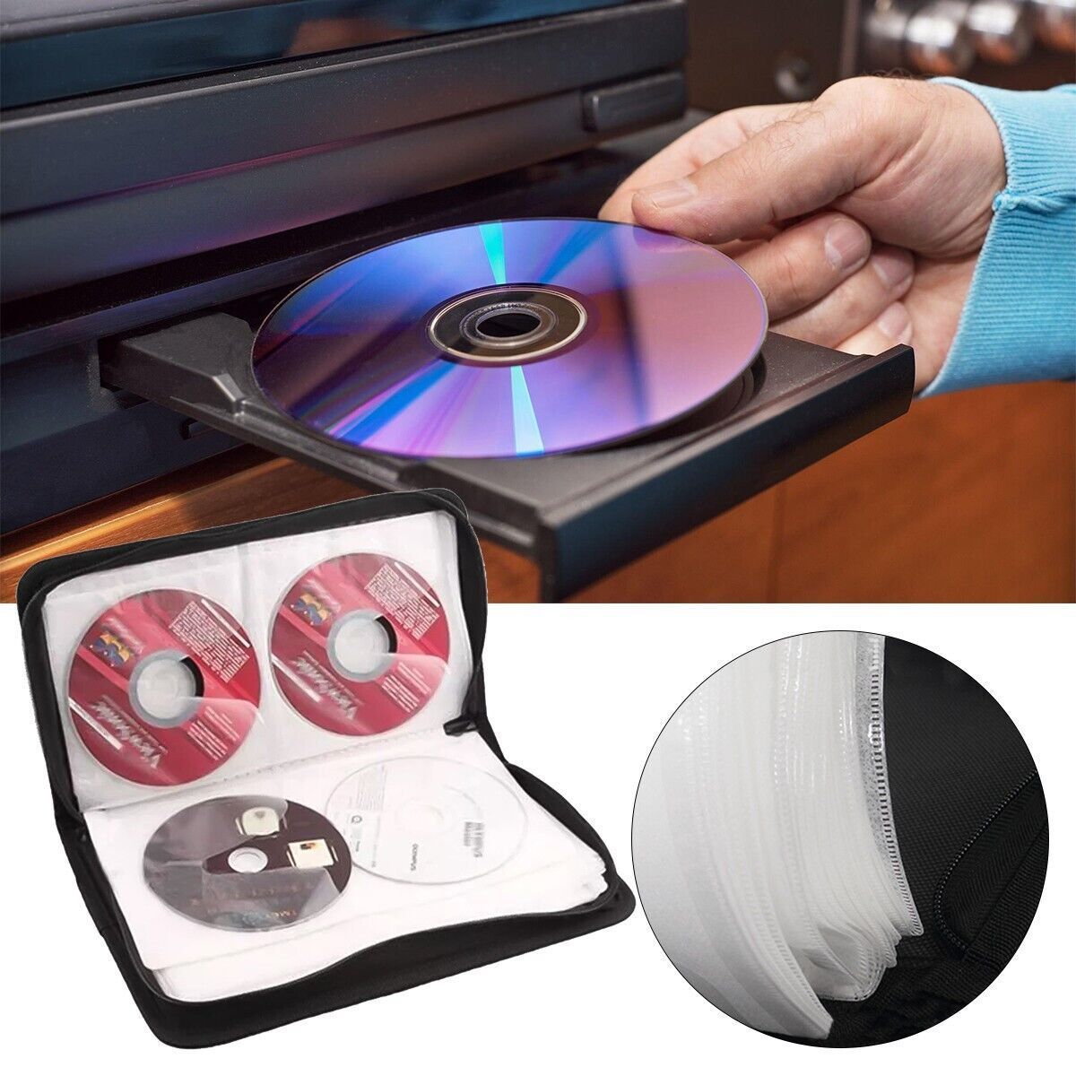 80 Pack Cd Disc Pack Car Disc Pack Disc Dvd Pack Cd Box - Smart Home ...