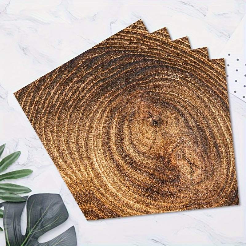 Rustic Dark Wood Grain Themed Disposable Paper Napkins - Temu Australia