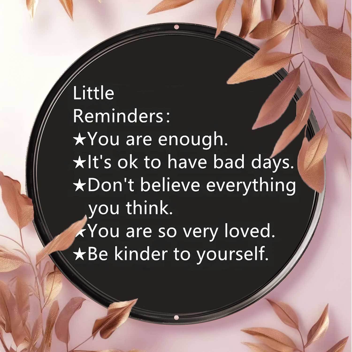 Frameless Aluminum Inspirational Quote Sign Enough Positive - Temu ...