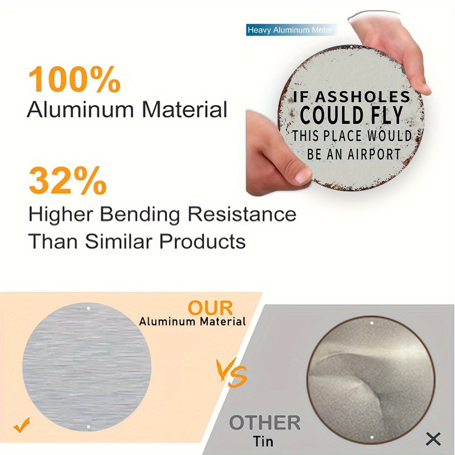 Aluminum Poster Board Humorous Slogan Frameless Weather - Temu