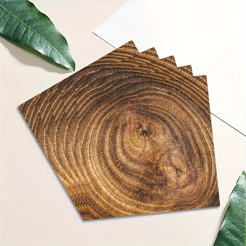 Rustic Dark Wood Grain Themed Disposable Paper Napkins - Temu Australia