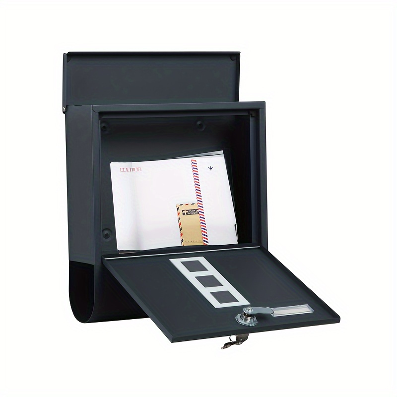 modern stainless steel wall mounted mailbox viewing window - Temu Canada