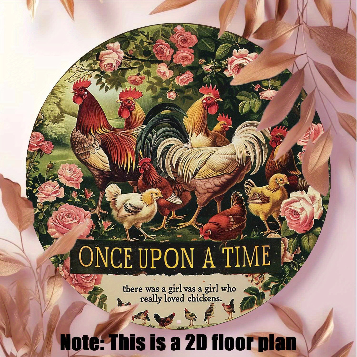 Chicken themed Aluminum Poster Board Frameless Waterproof Uv - Temu ...