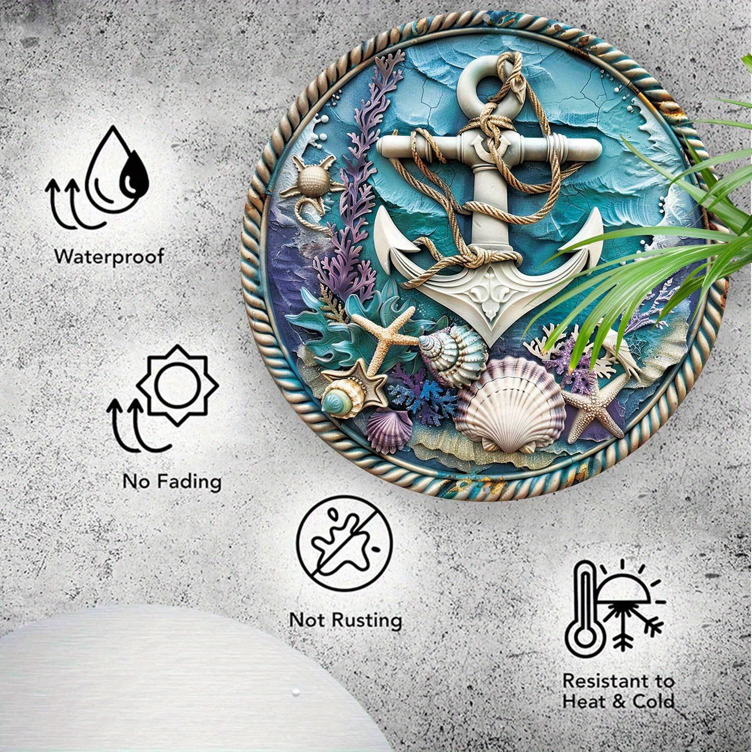 Anchor Wall Decoration: 100% Aluminum Waterproof Sun - Temu Saudi