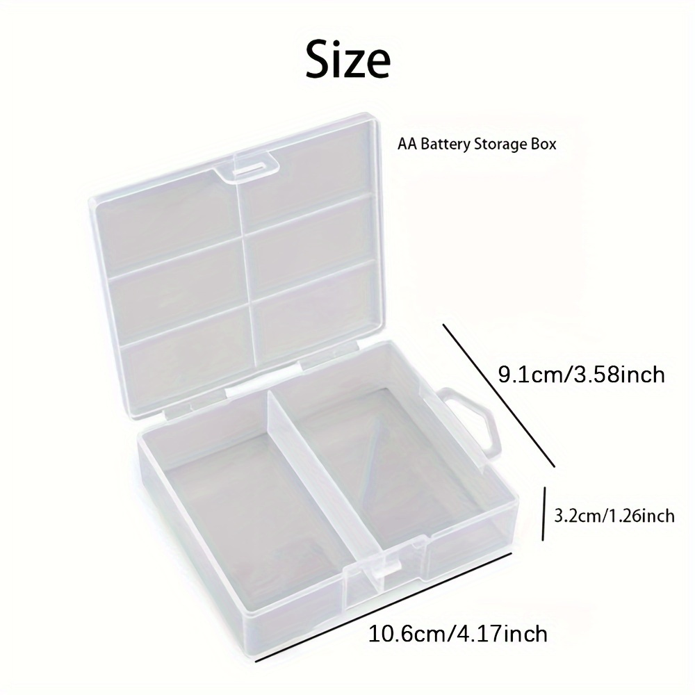 Aa/aaa Battery Organizer Storage Box Transparent Pp Case - Temu Canada