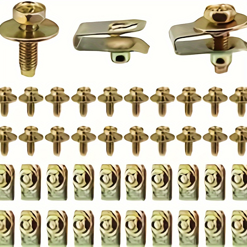 Metal Screw Mount Nut Bolt Set M6 Thread Hex Flange Bolts U - Temu New ...