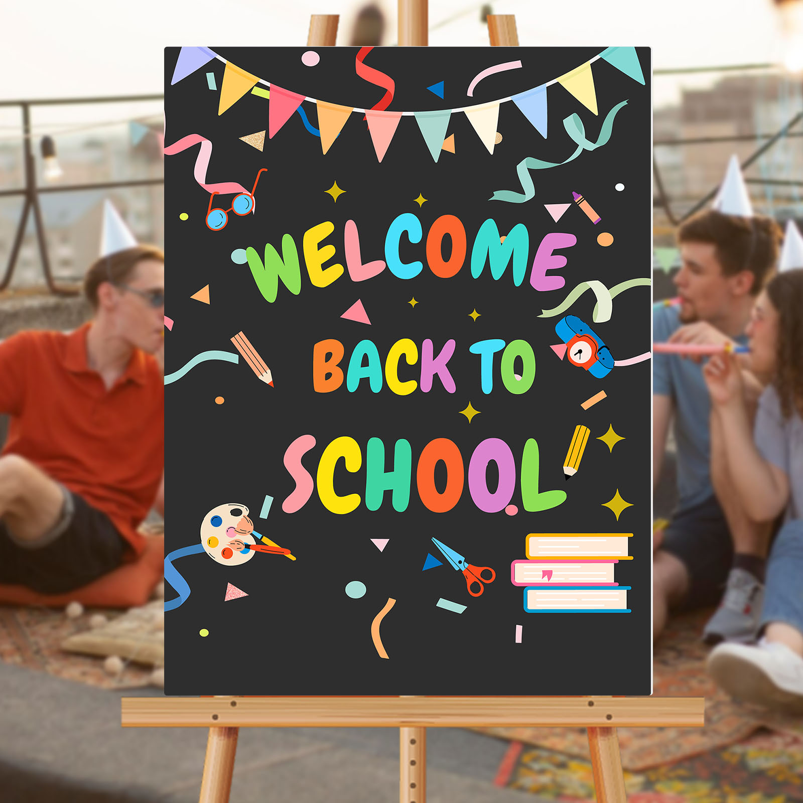 Pvc Welcome Back School Sign Board Freestanding Outdoor - Temu Australia