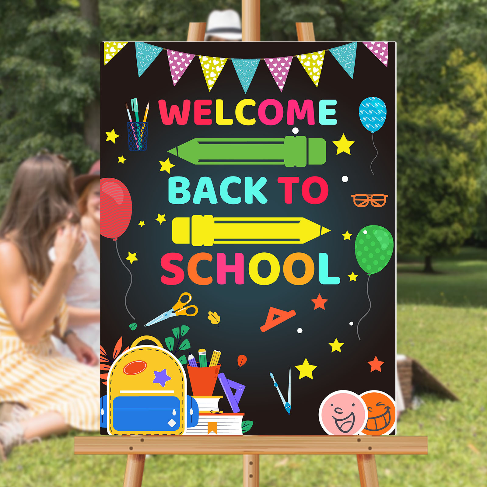 Bright Icons 'welcome Back School' Hollow Board Colorful - Temu Canada