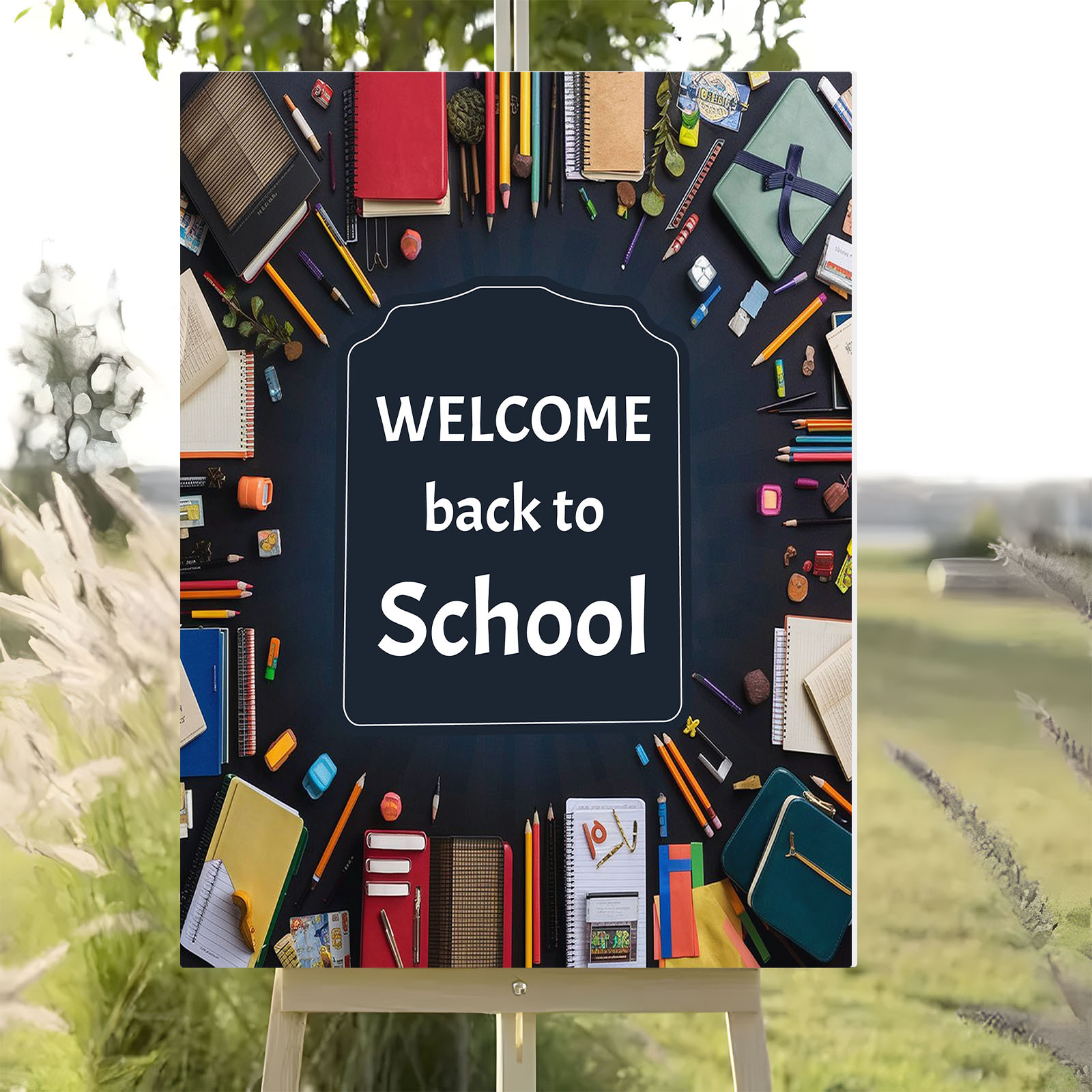 Vintage Welcome Back School Pvc Sign Multipurpose Decorative - Temu New ...