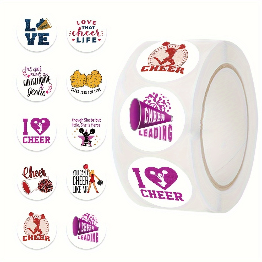 Cheerleading Stickers Roll: Adhesive Cartoon Stickers - Temu Australia