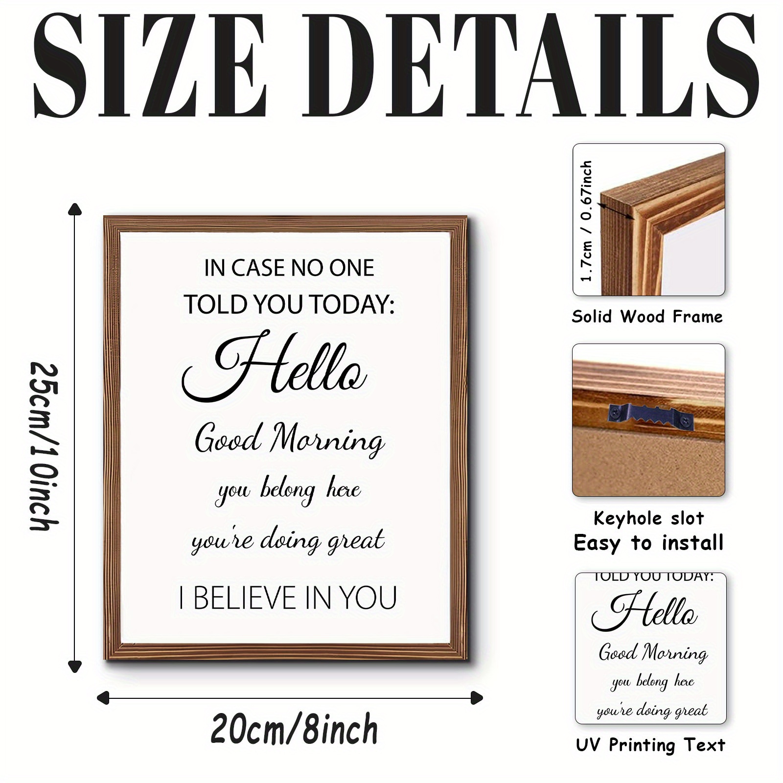 Inspirational Quote Wall Art: 'in Case No One Told Today: - Temu United ...