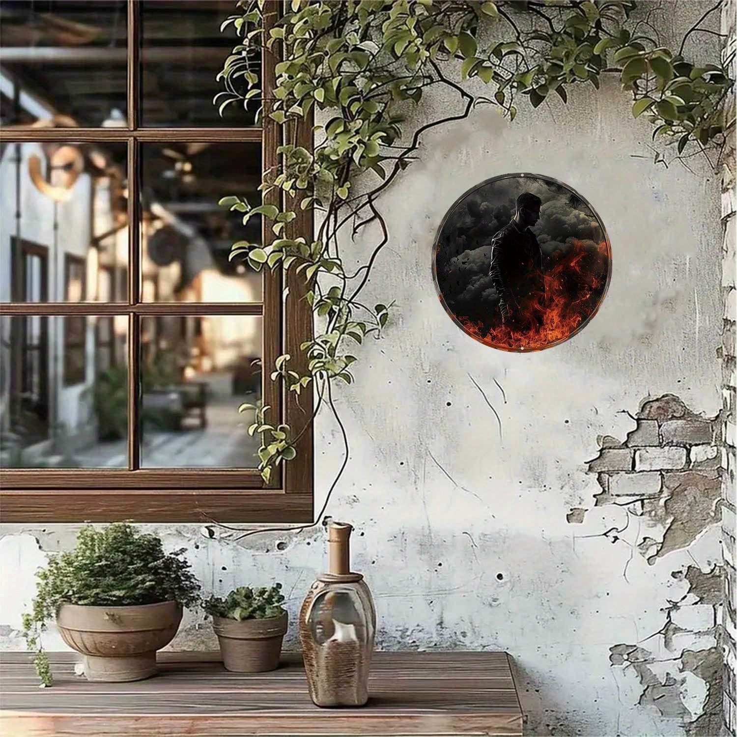 Frameless Aluminum Poster Board Waterproof Fire Smoke Design - Temu