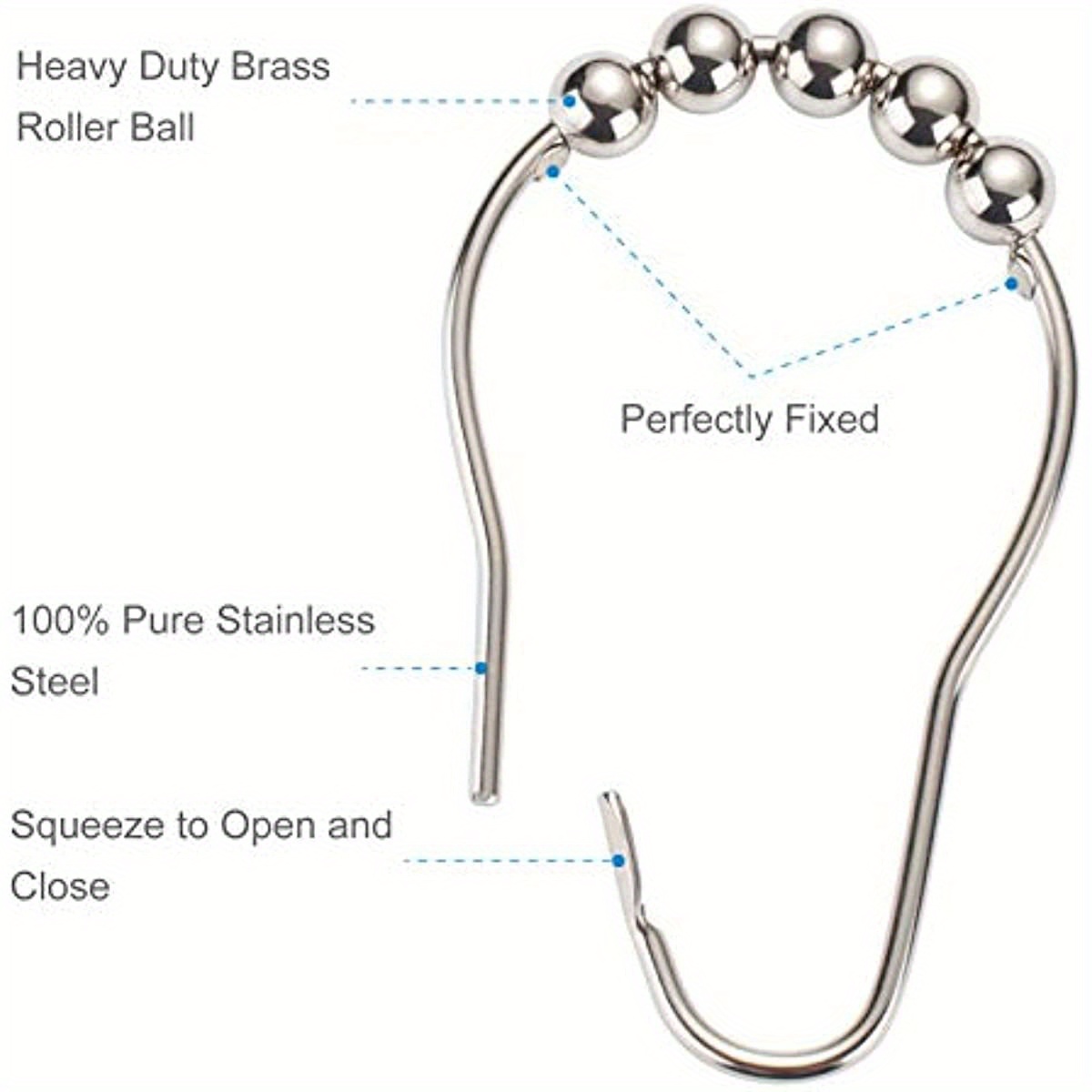 Stainless Steel Heavy Duty Roller Ball Hook Perfectly Fixed - Temu Canada