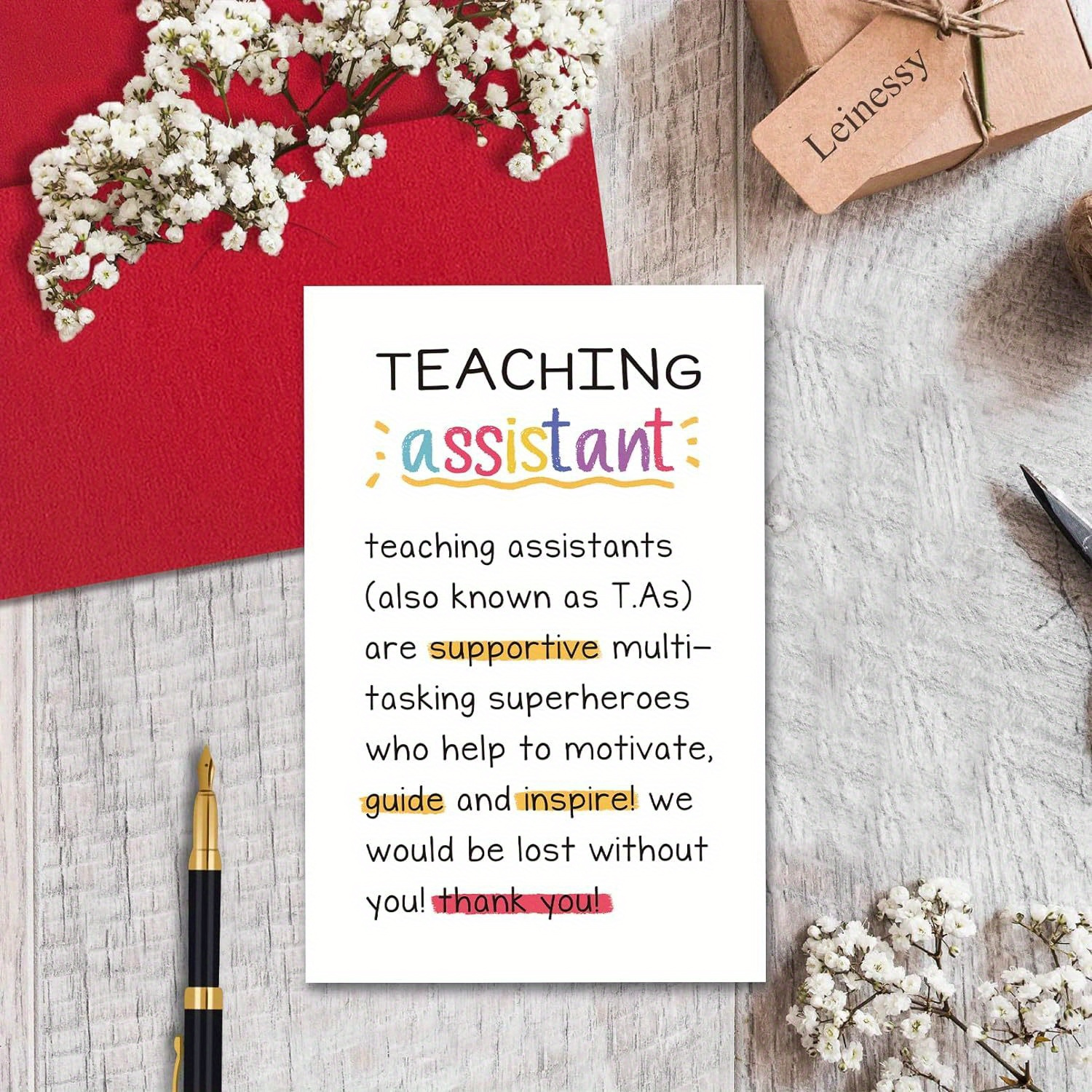 1pc Appreciation Greeting Card For Teaching Ta Thank You Note For ...