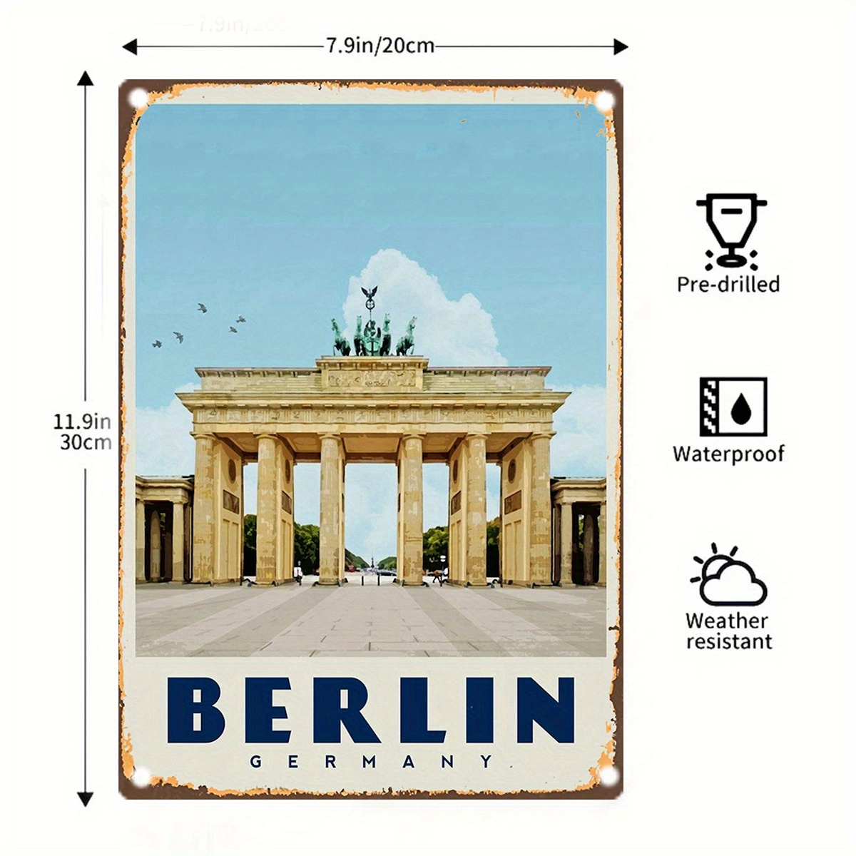 Gate Metal Tin Sign Wall Art Iron - Temu