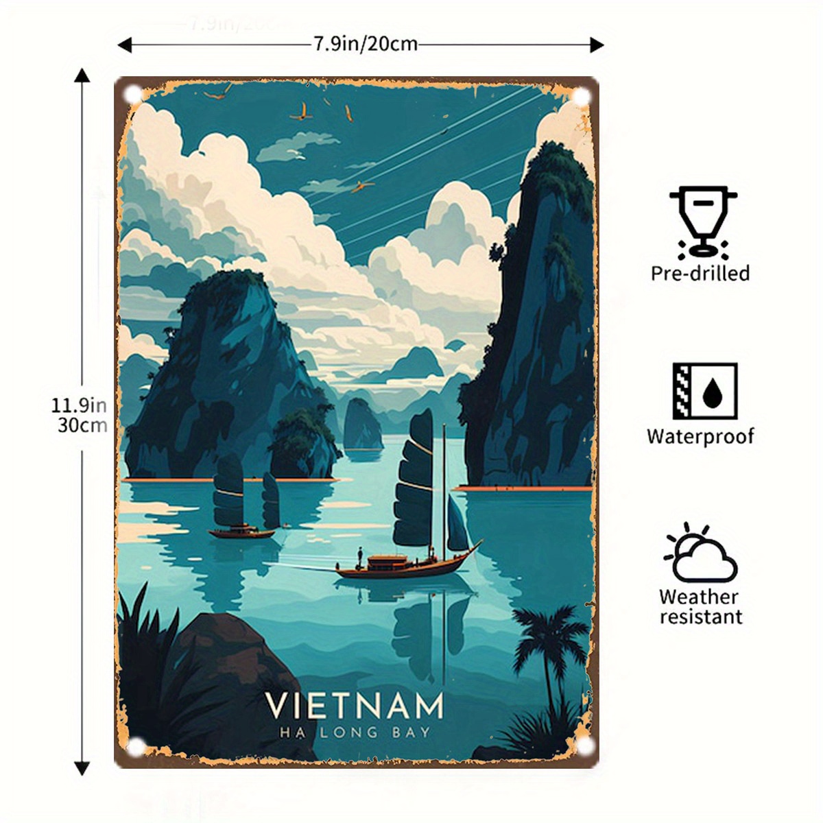 Vintage Sign: Ha Long Bay Vietnam Iron Artwork - Temu United