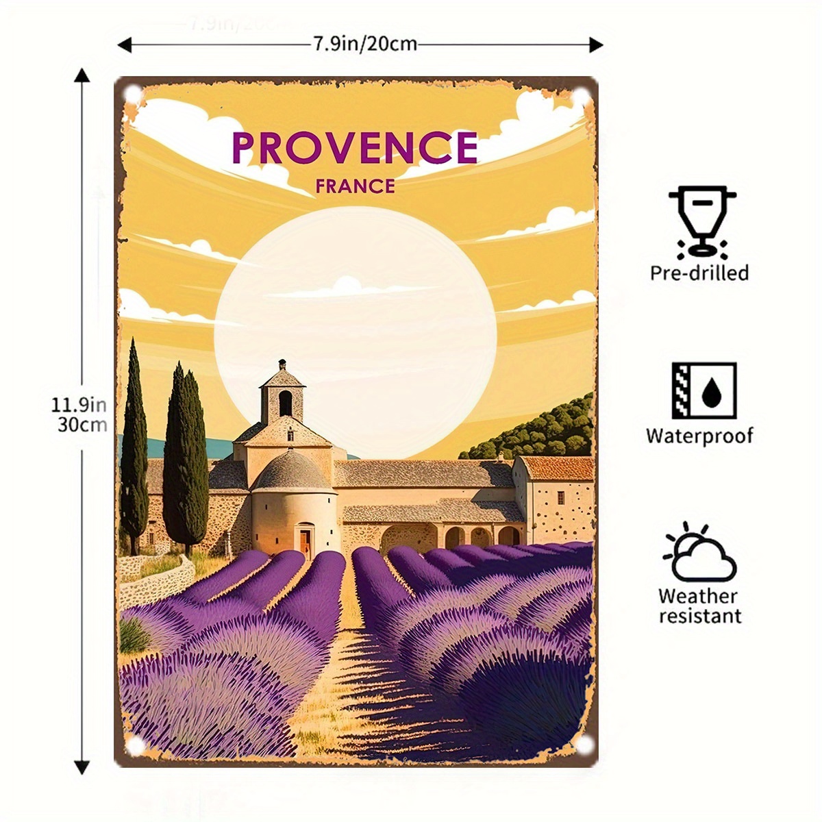 France Lavender Fields Vintage Metal Tin Sign Iron - Temu Canada