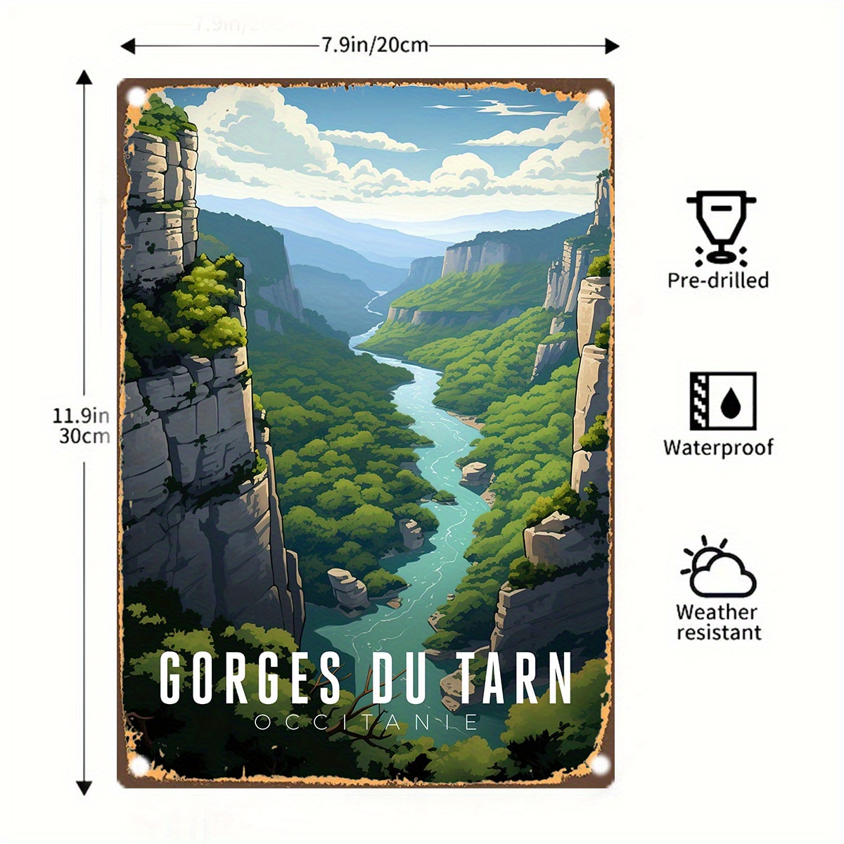 Vintage Tin Plate Sign: Du Tarn Iron - Temu Australia