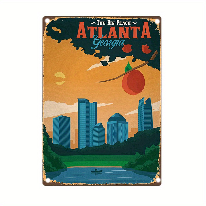 Vintage Iron Tin Sign: Atlanta Georgia Home Garden - Temu Canada
