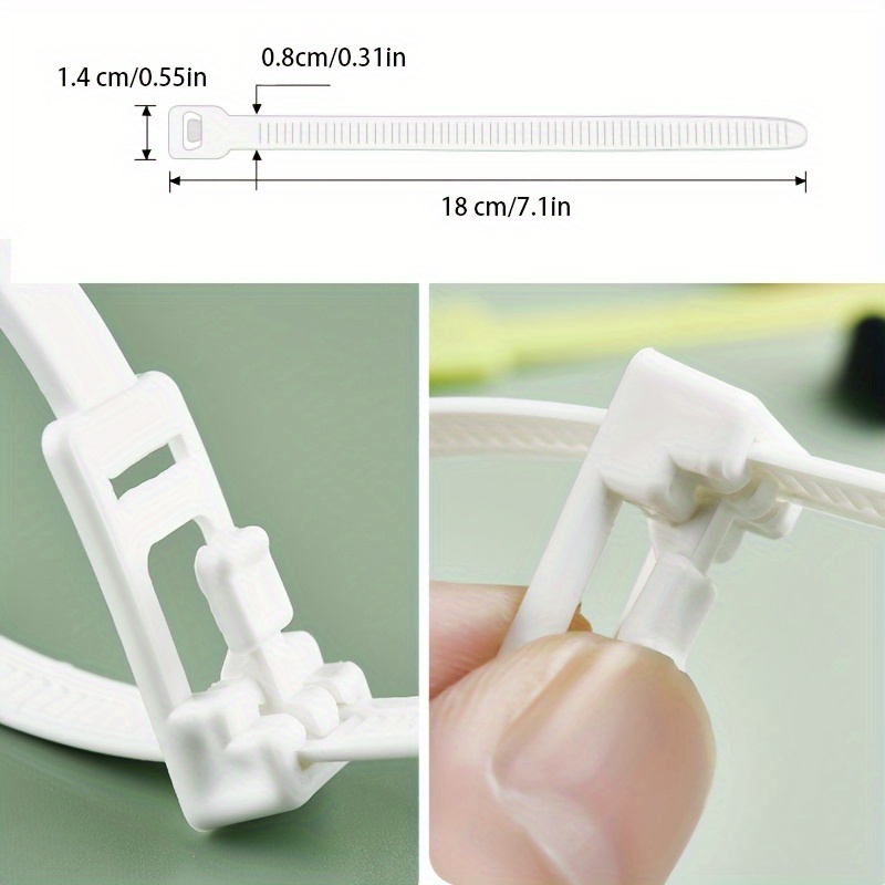 Reusable Self locking Cable Ties Plastic Zip Ties Strong - Temu Japan