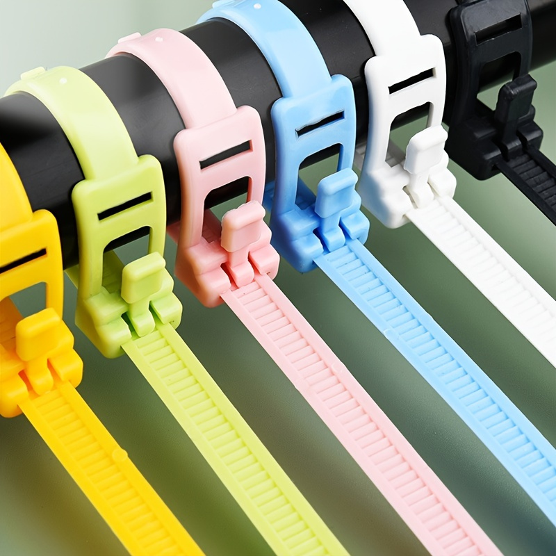 Reusable Self locking Cable Ties Plastic Zip Ties Strong - Temu Japan