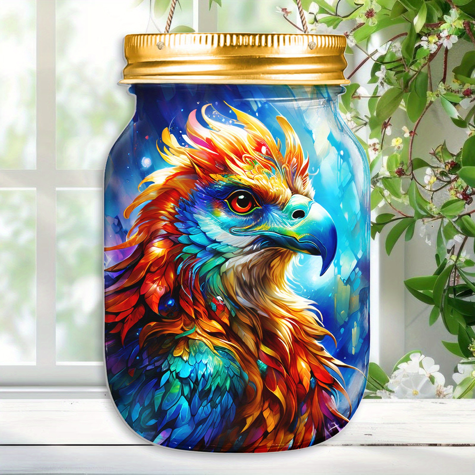 inspired Mason Jar Acrylic Pendant Suncatcher Art - Temu