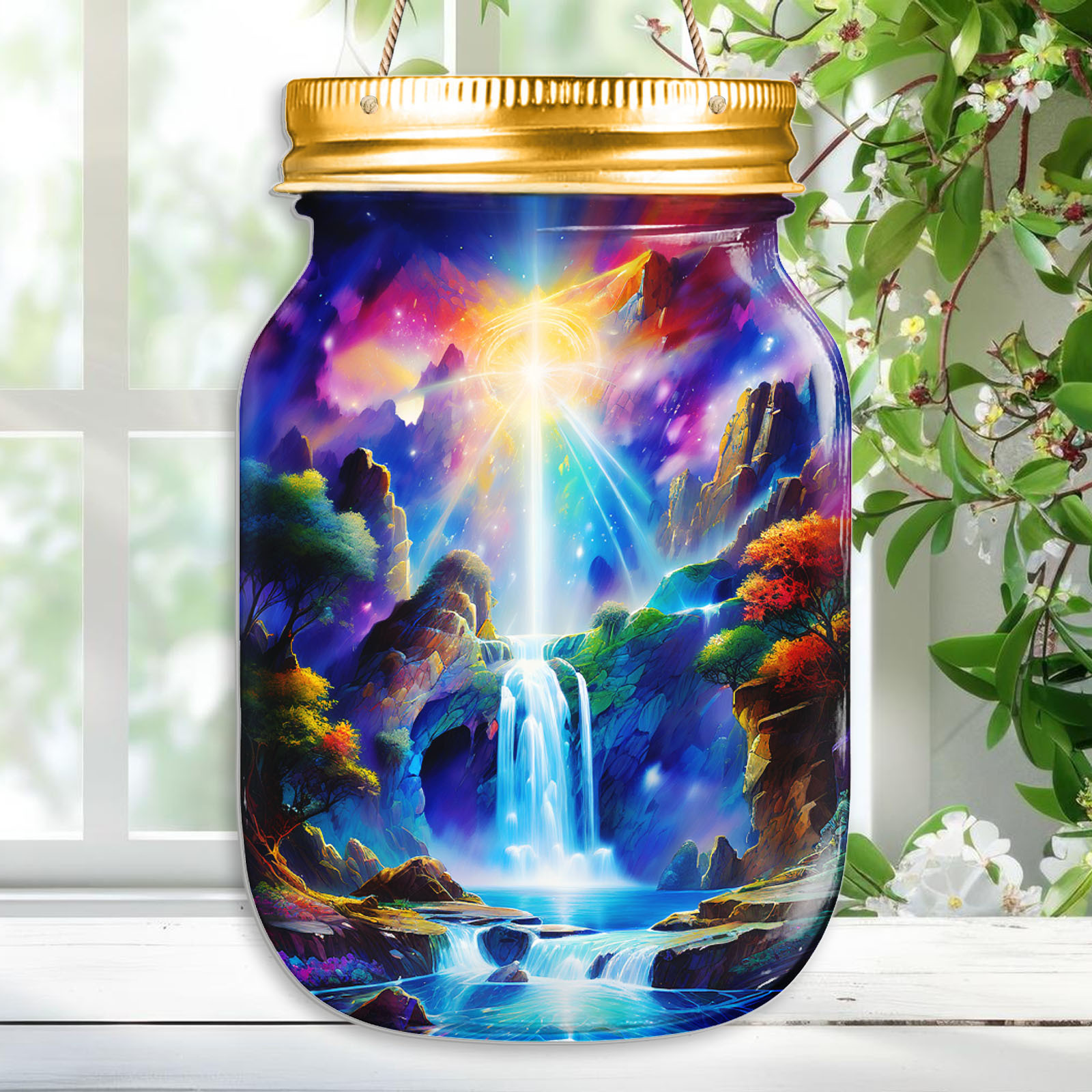 Waterfall Sunlight Pattern Bottle Shaped Acrylic - Temu