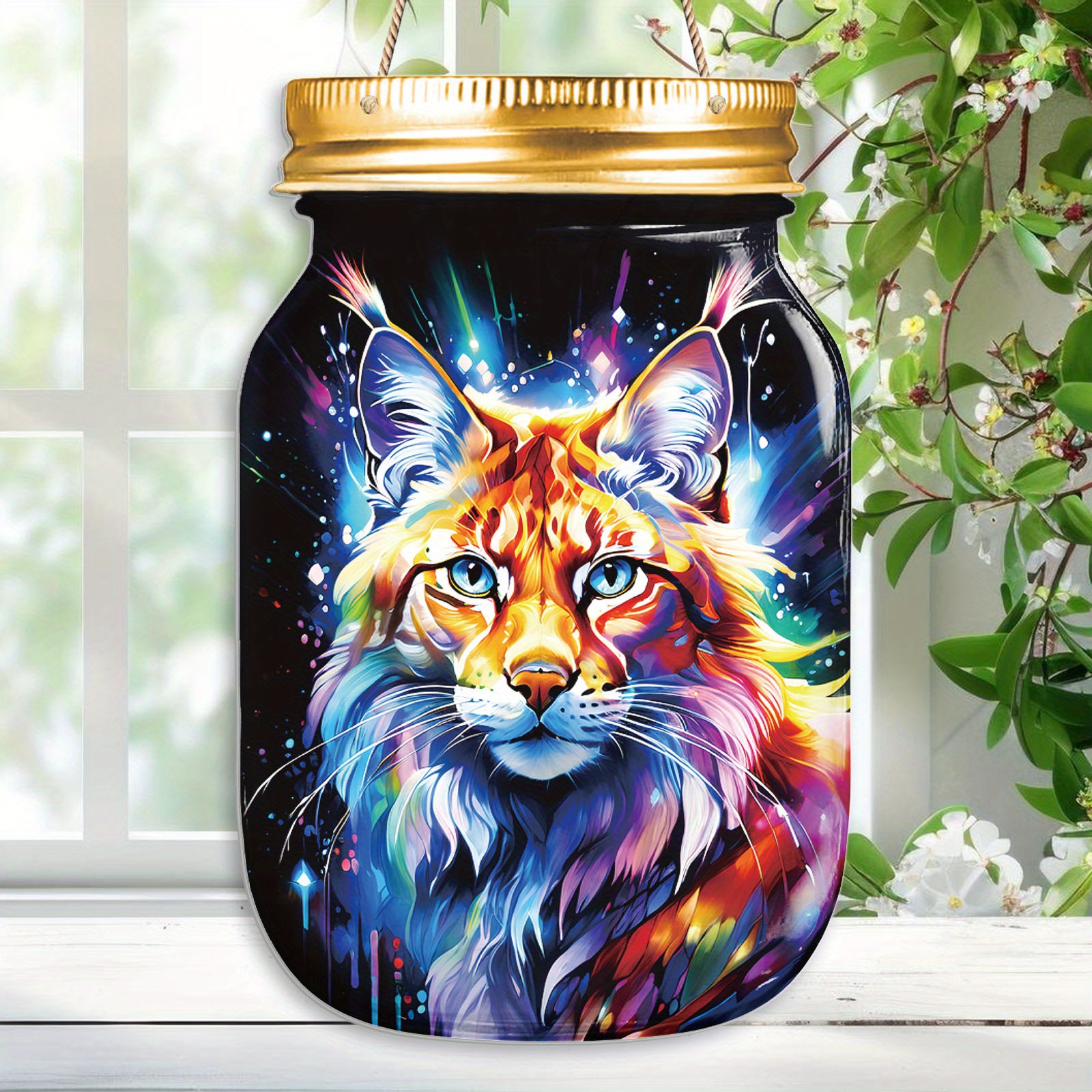 Γοητευτικός Γάτος Μασόν Βάζο Ακρυλικός Ηλιοπαγίδα - Temu Cyprus