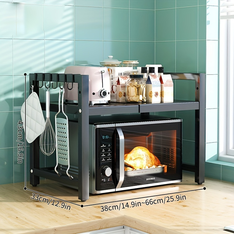 Space Saving Adjustable Microwave Stand Durable Metal - Temu United Kingdom