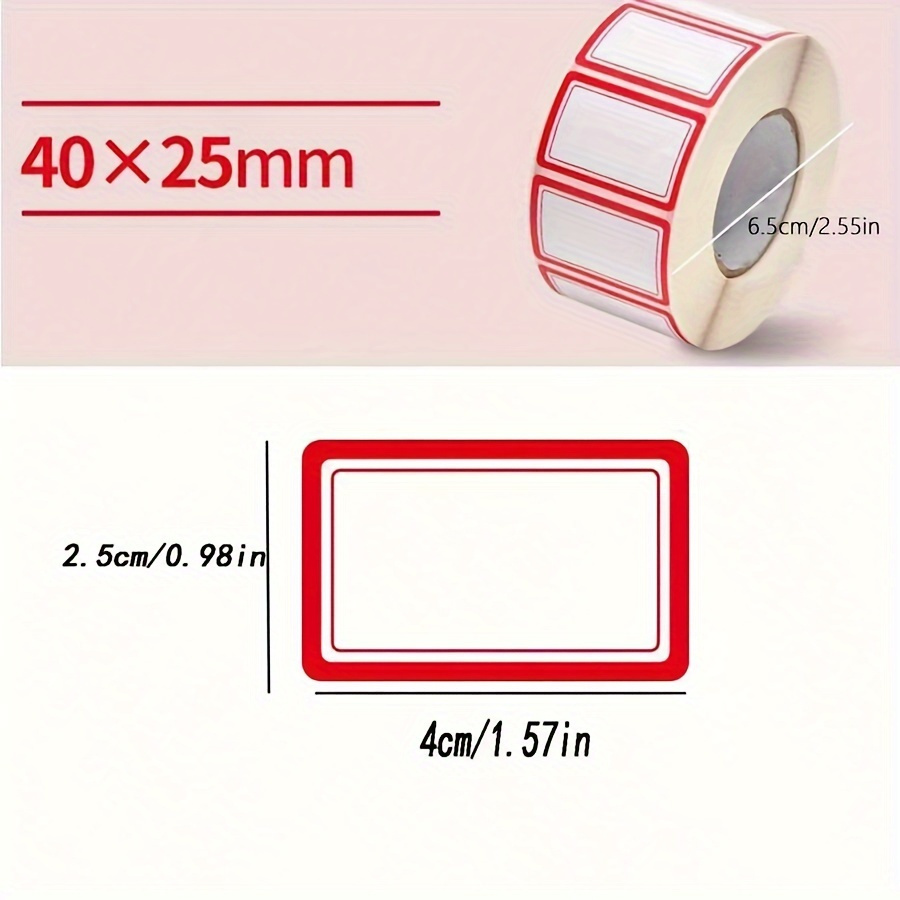 Self adhesive Inventory Labels Roll 1000 Count Red Blue - Temu Australia
