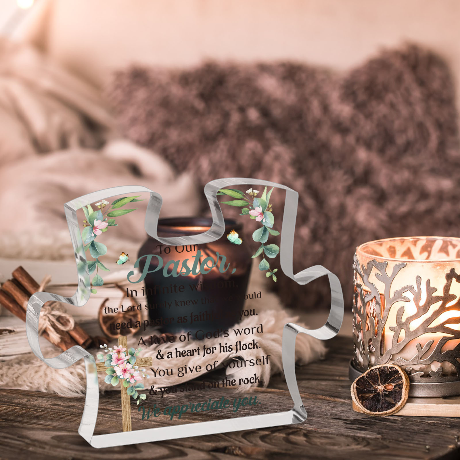 Elegant Pastor Appreciation Acrylic Plaque - Perfect Desktop Gift For ...