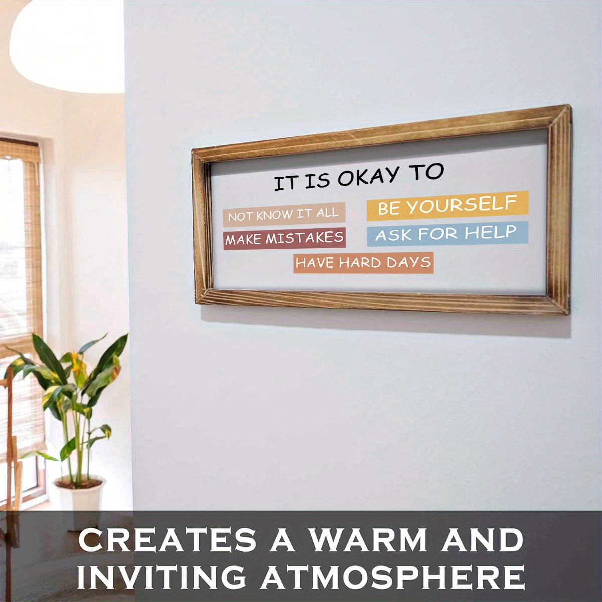 вдъхновяваща дървена декорация за стена оригинално ръчно Temu Bulgaria