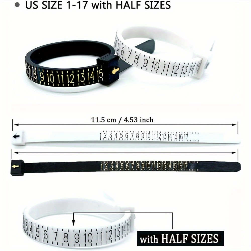 Ring Sizer Measuring Tool Set – Flexible Finger Size Gauge - Temu United