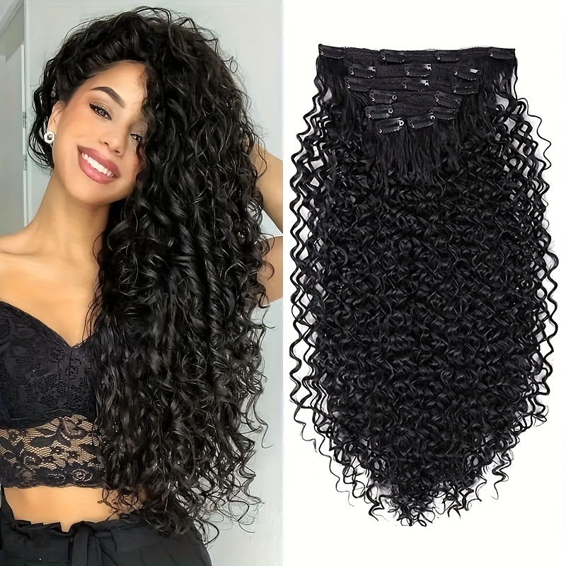 Women's Clip in Hair Extensions Double Heat - Temu United