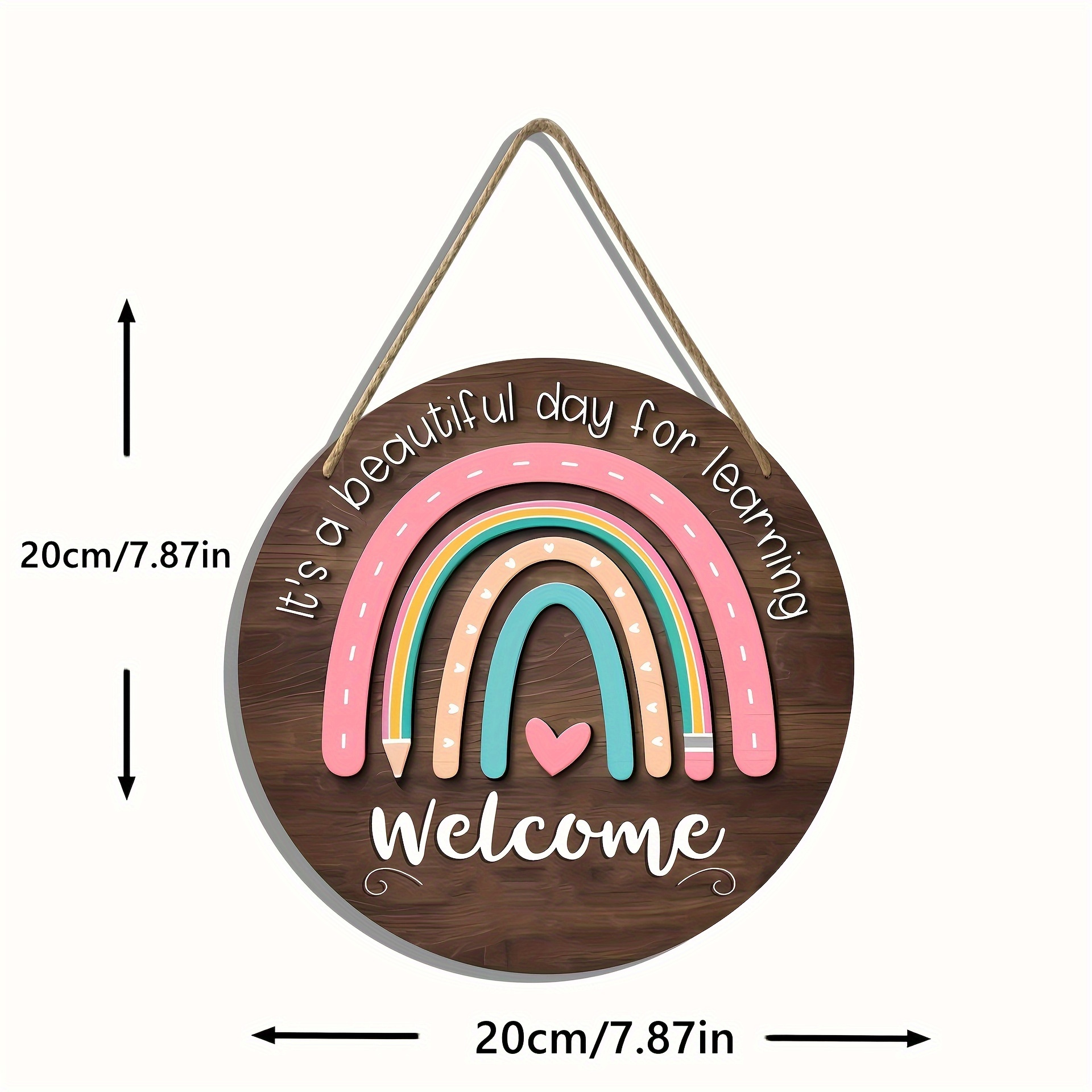 Rainbow Welcome Wooden Classroom Door Sign Perfect Back - Temu Australia