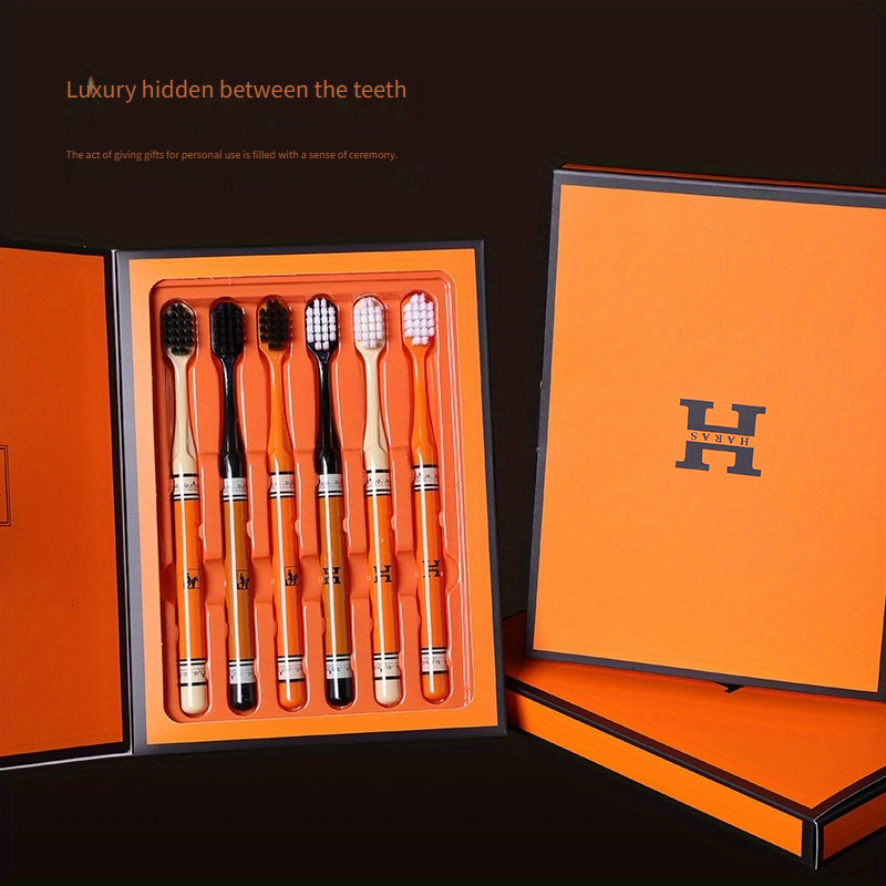 Luxurious 6 Piece Toothbrush Set Wide Heads Soft Extra Fine - Temu ...