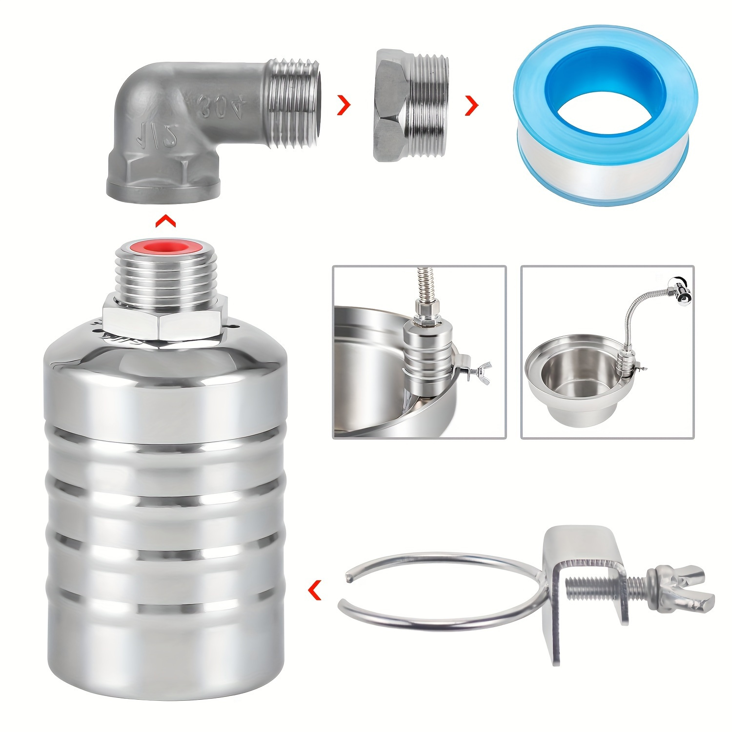 Stainless Steel Automatic Water Level Control Float Valve - Temu Belgium