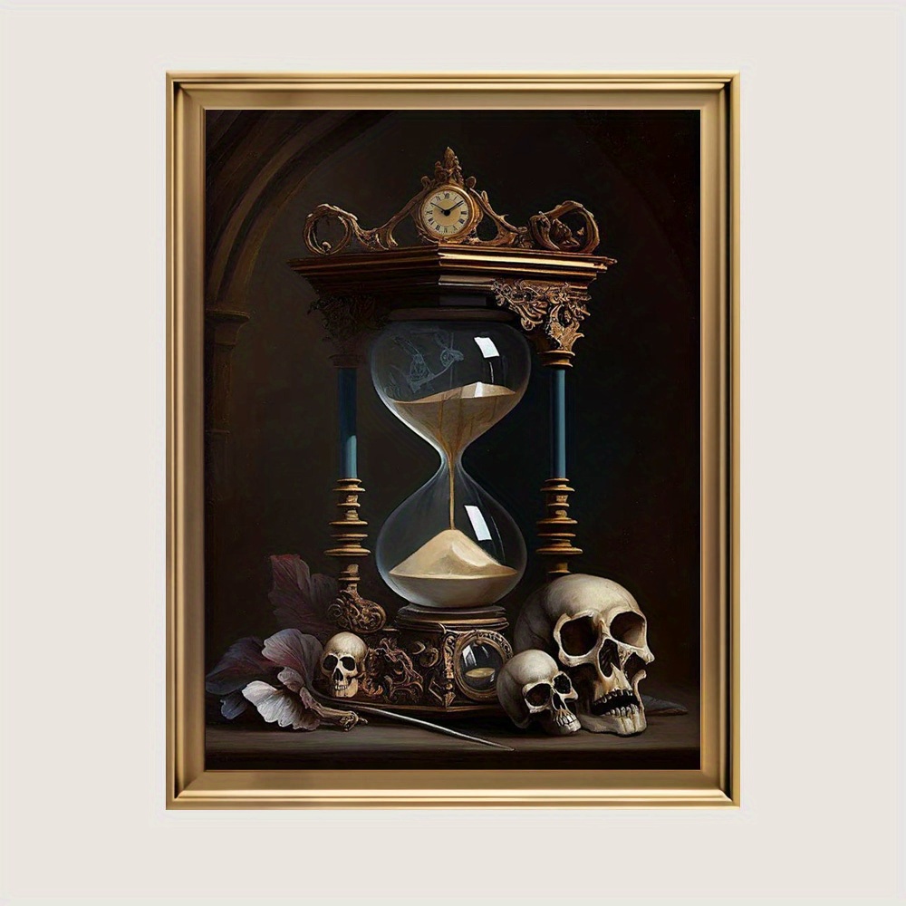 Elegant Gothic Canvas Art Print Skulls - Temu