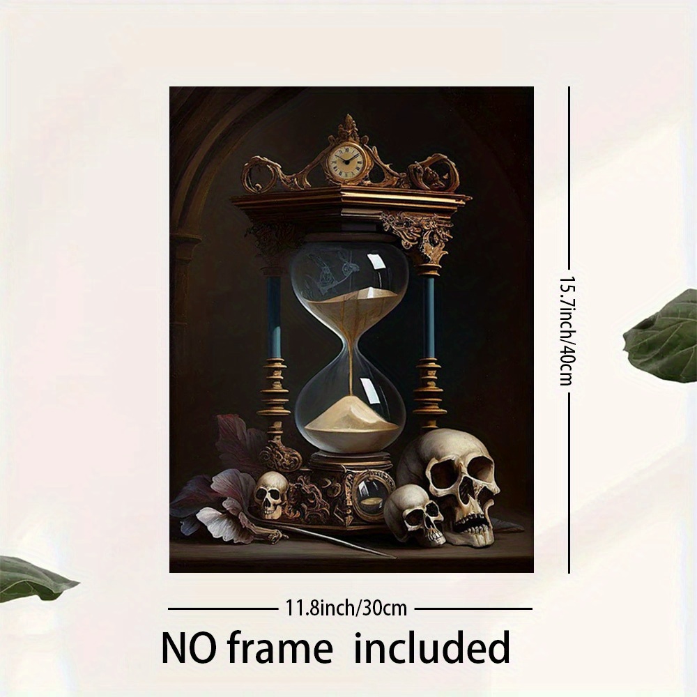 Elegant Gothic Canvas Art Print Skulls - Temu