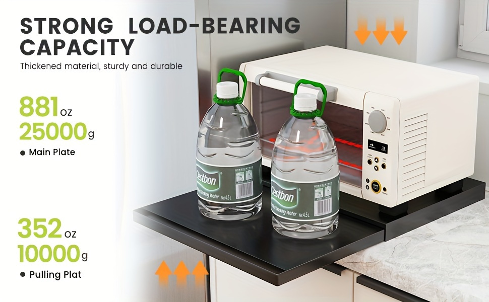 Multifunctional Kitchen Microwave Stand Pull Storage Drawer - Temu Canada