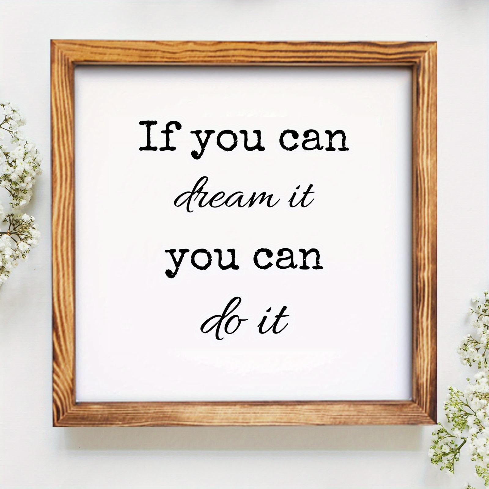 Vintage Style Wooden Wall Decor Sign Inspirational Quote - Temu Canada