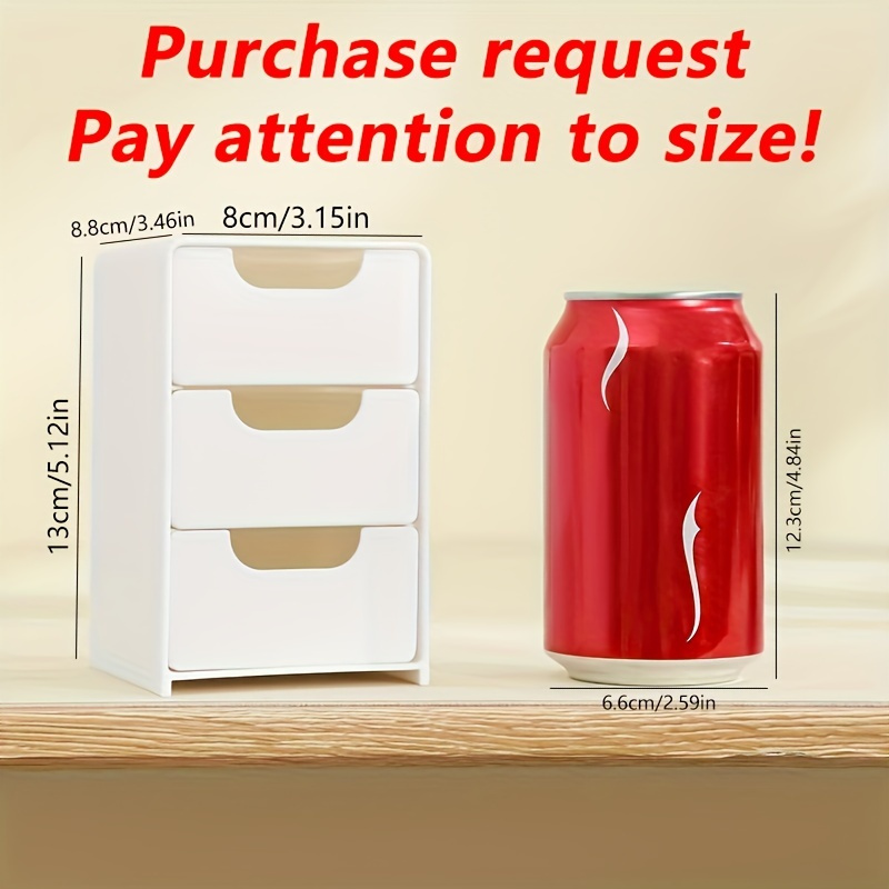 Chic 3 tier Desktop Organizer Polished Plastic Storage Box - Temu New ...